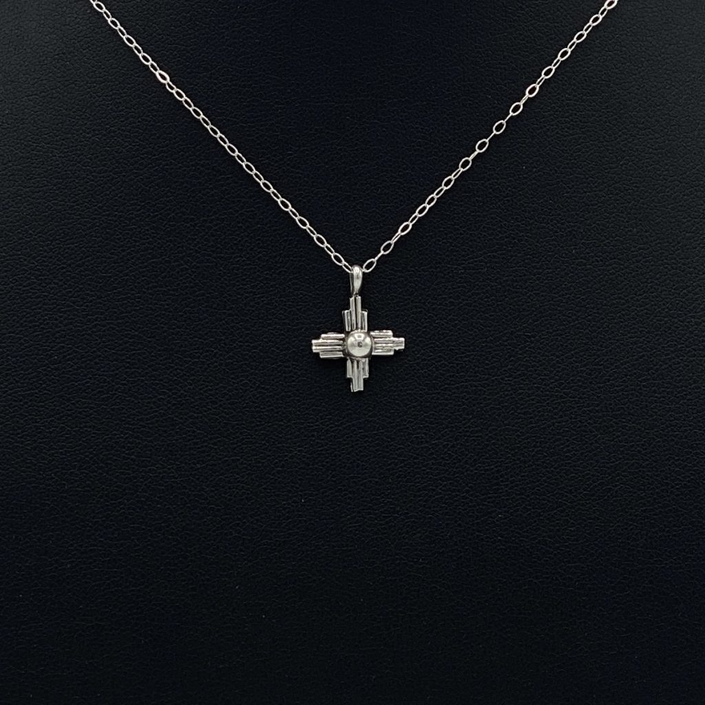 Small Zia Pendant | Silver Sun