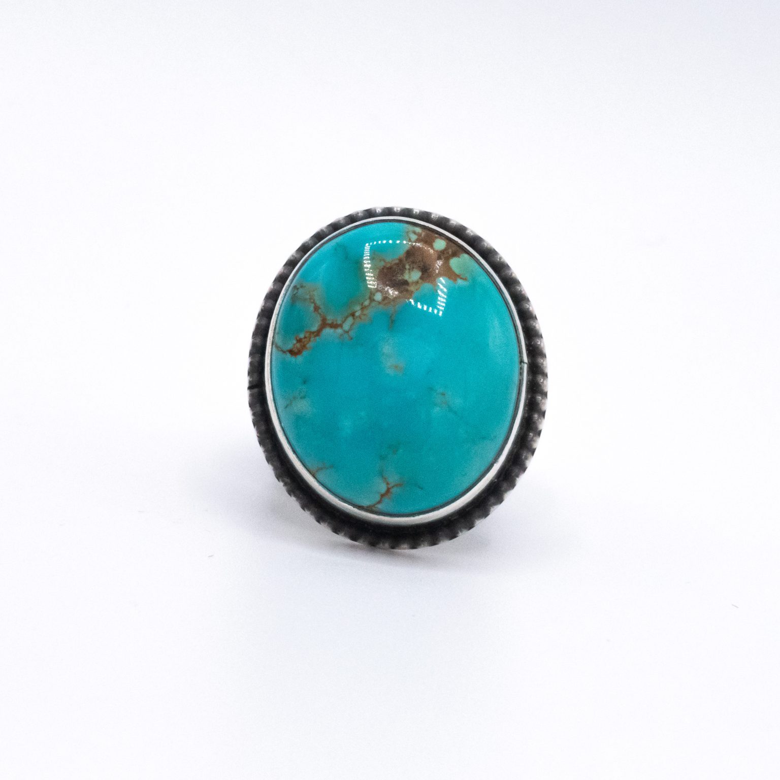 Natural Kingman Turquoise Ring | Silver Sun