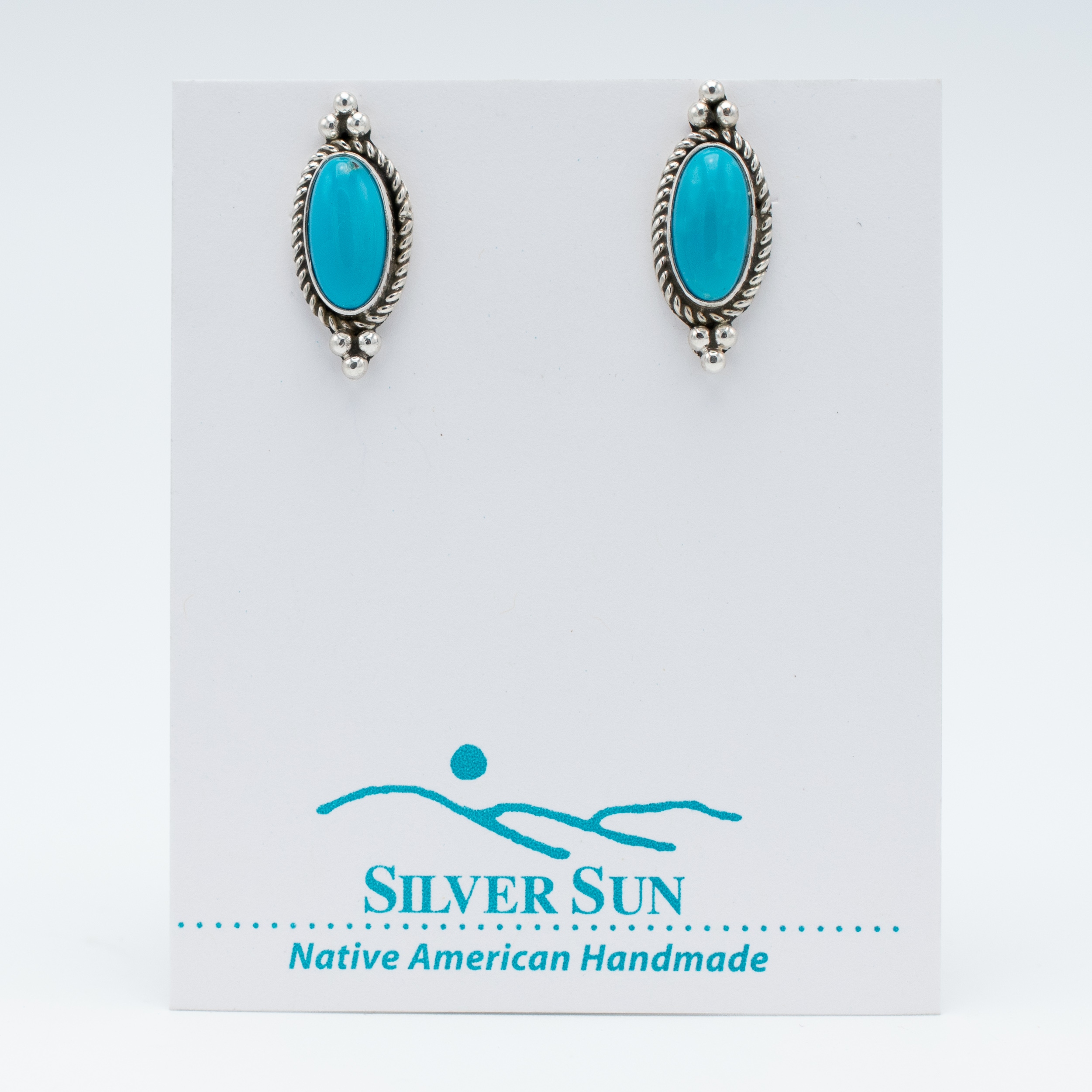 Campitos Turquoise Stud Earrings | Silver Sun