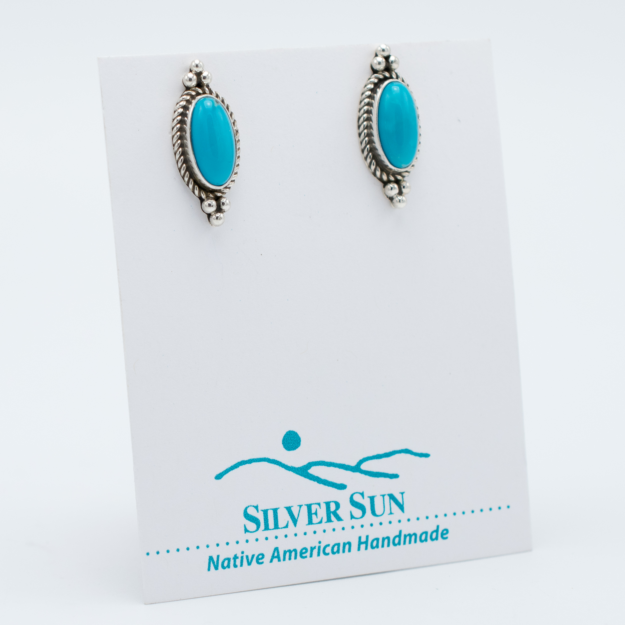Campitos Turquoise Stud Earrings | Silver Sun