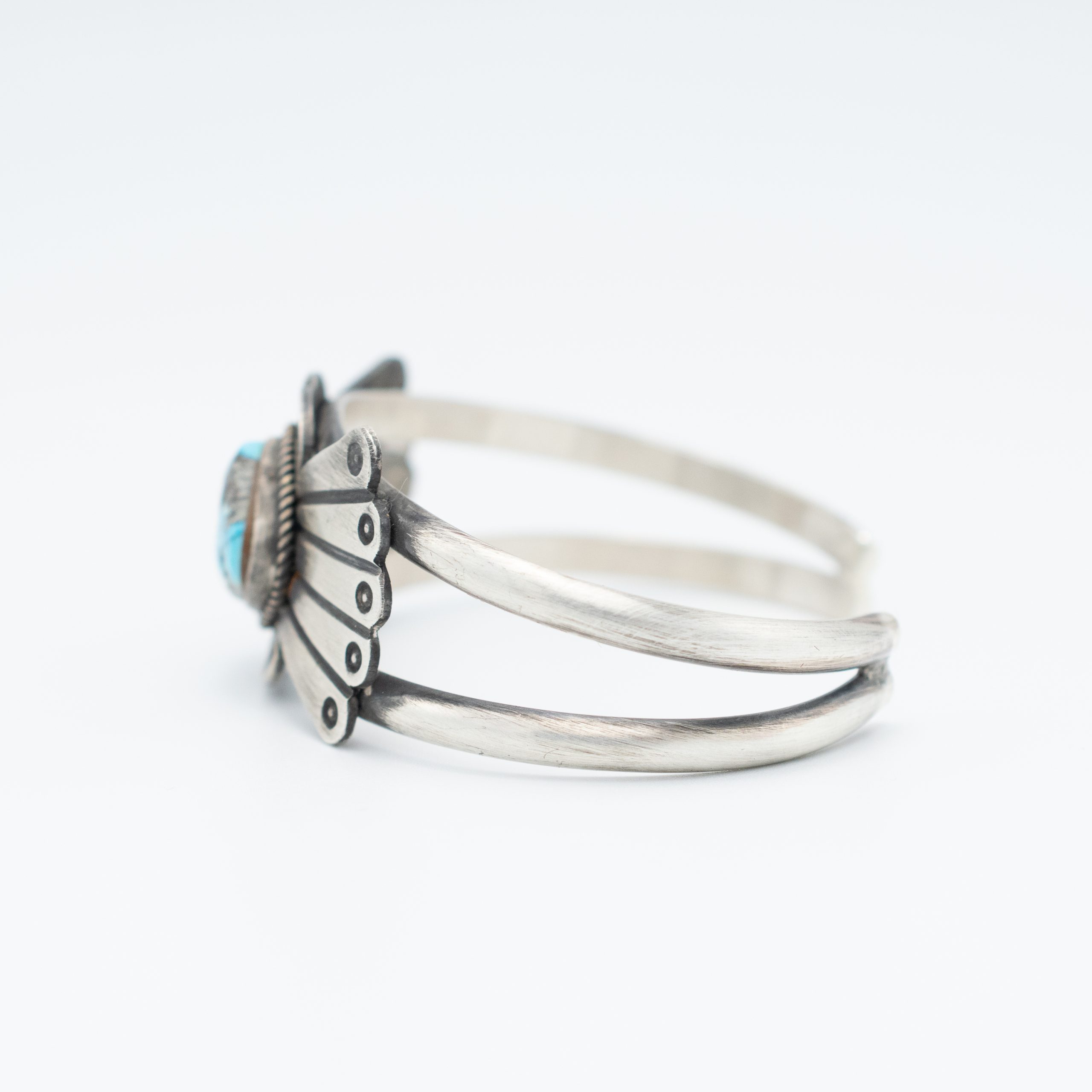 Apache Blue Turquoise Bracelet | Silver Sun