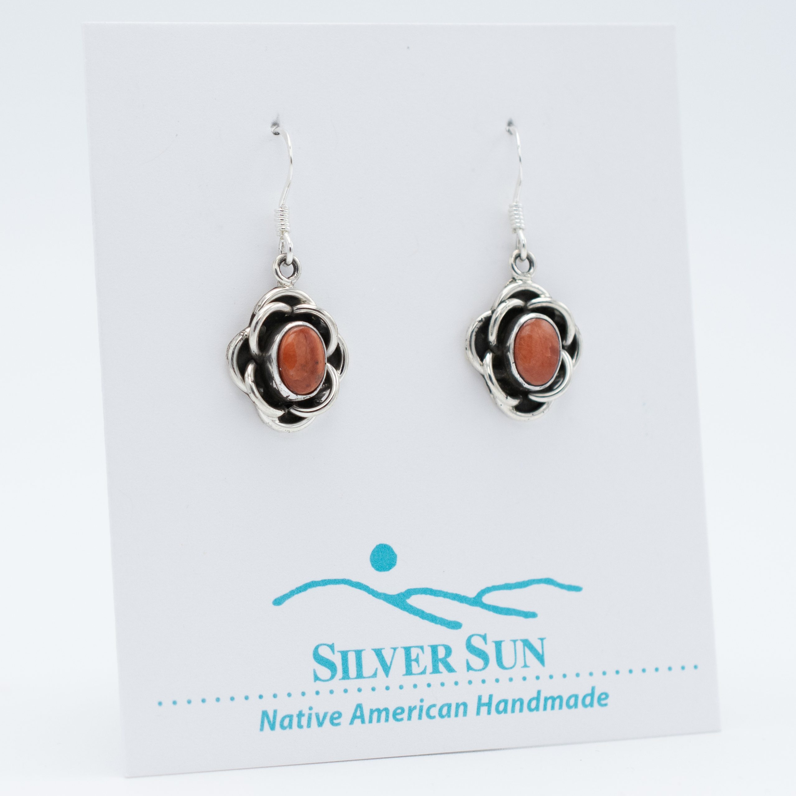 Spiny Oyster Shell Earrings | Silver Sun