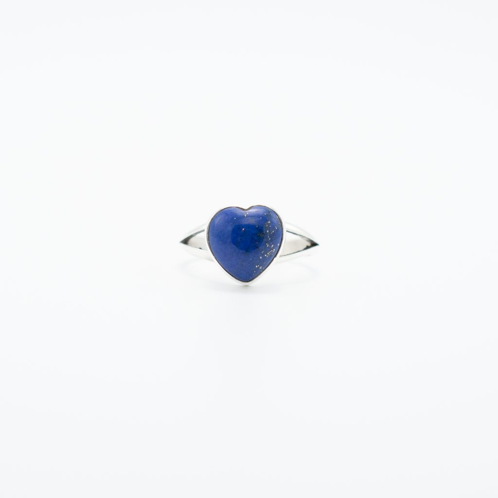 Lapis Heart Ring | Silver Sun