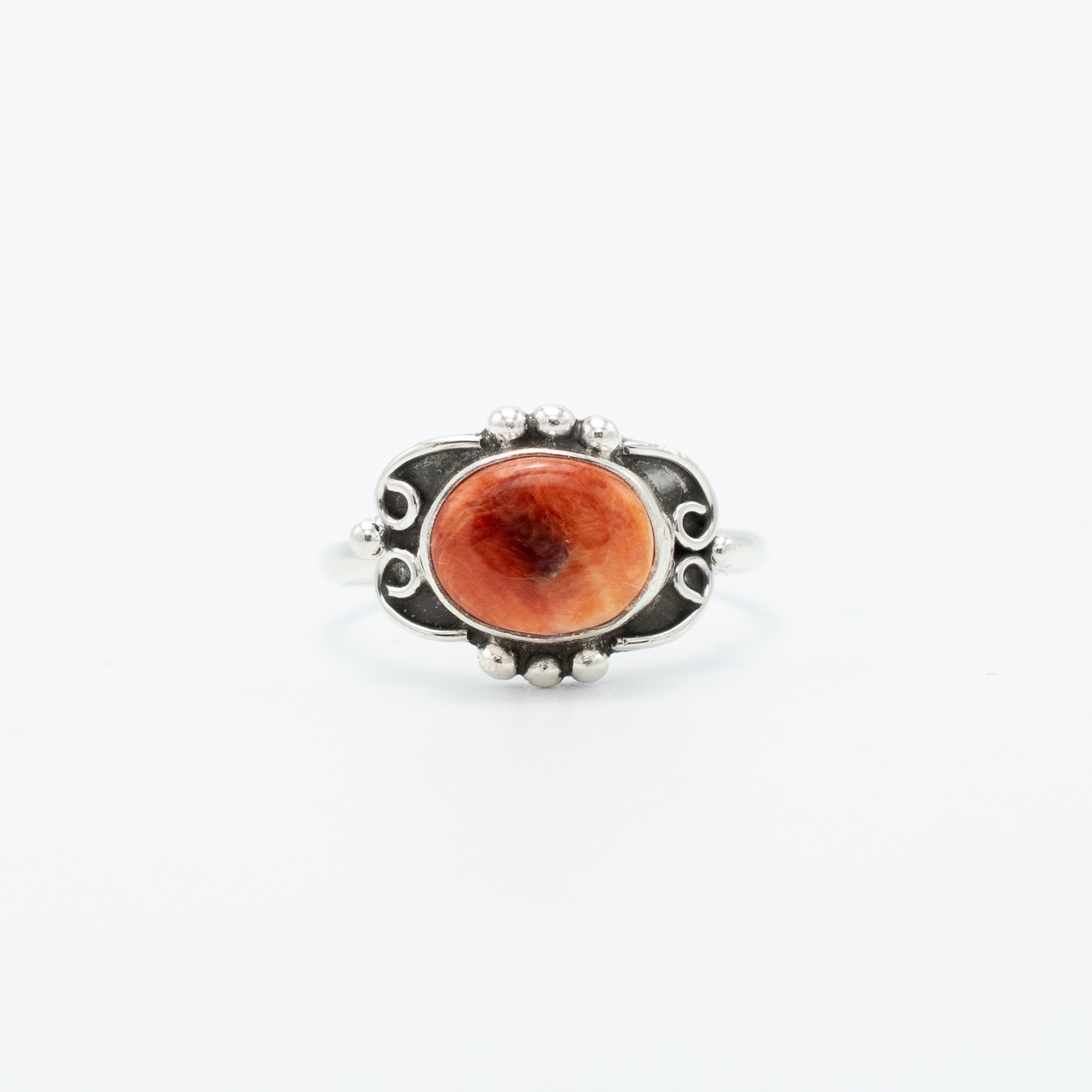 Spiny Oyster Shell Ring | Silver Sun