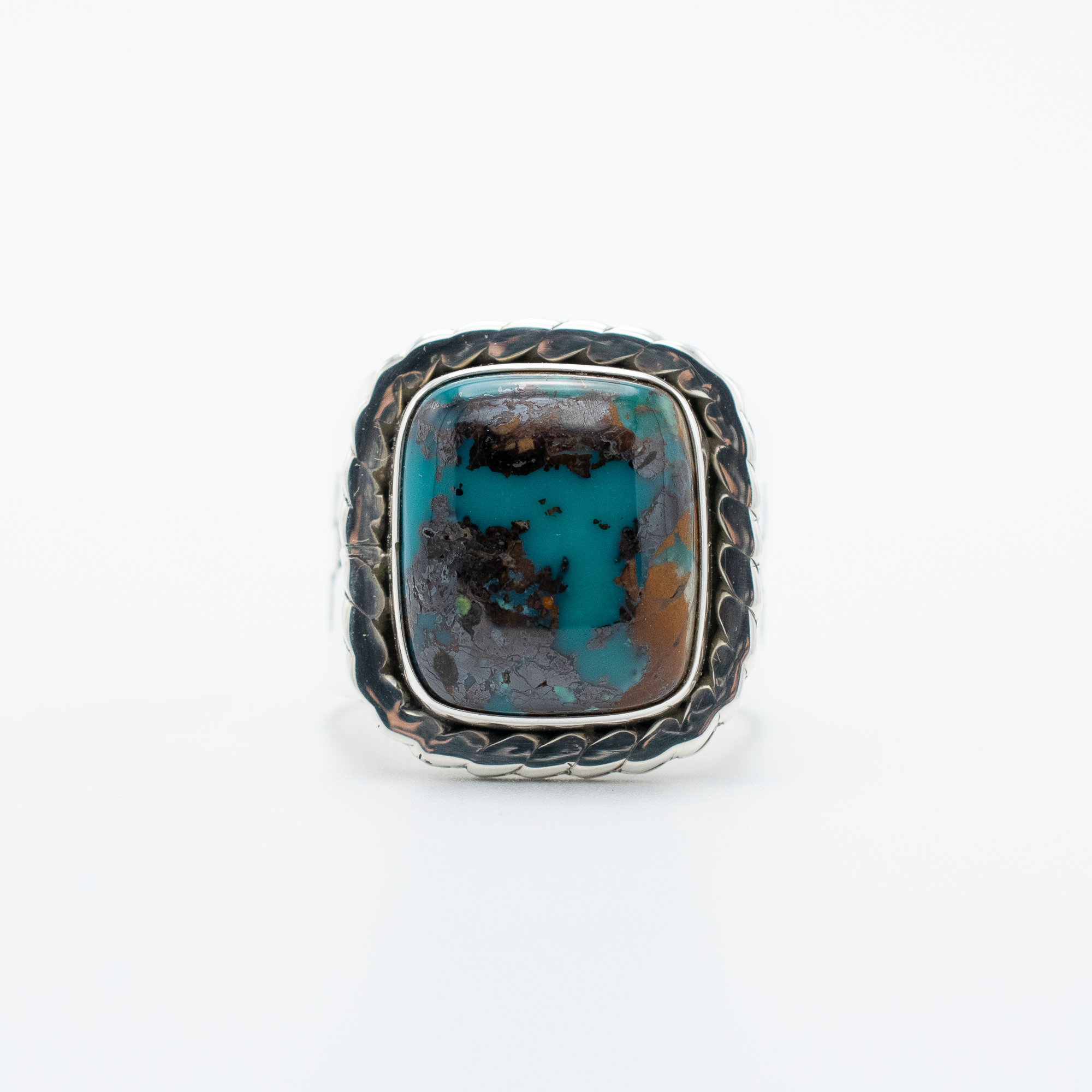 Pilot Mountian Turquoise Zia Ring | Silver Sun