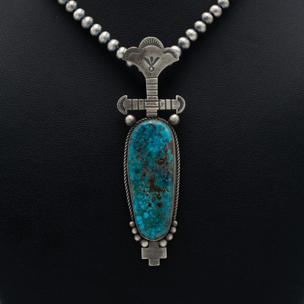 Red Mountain Turquoise Pendant | Silver Sun