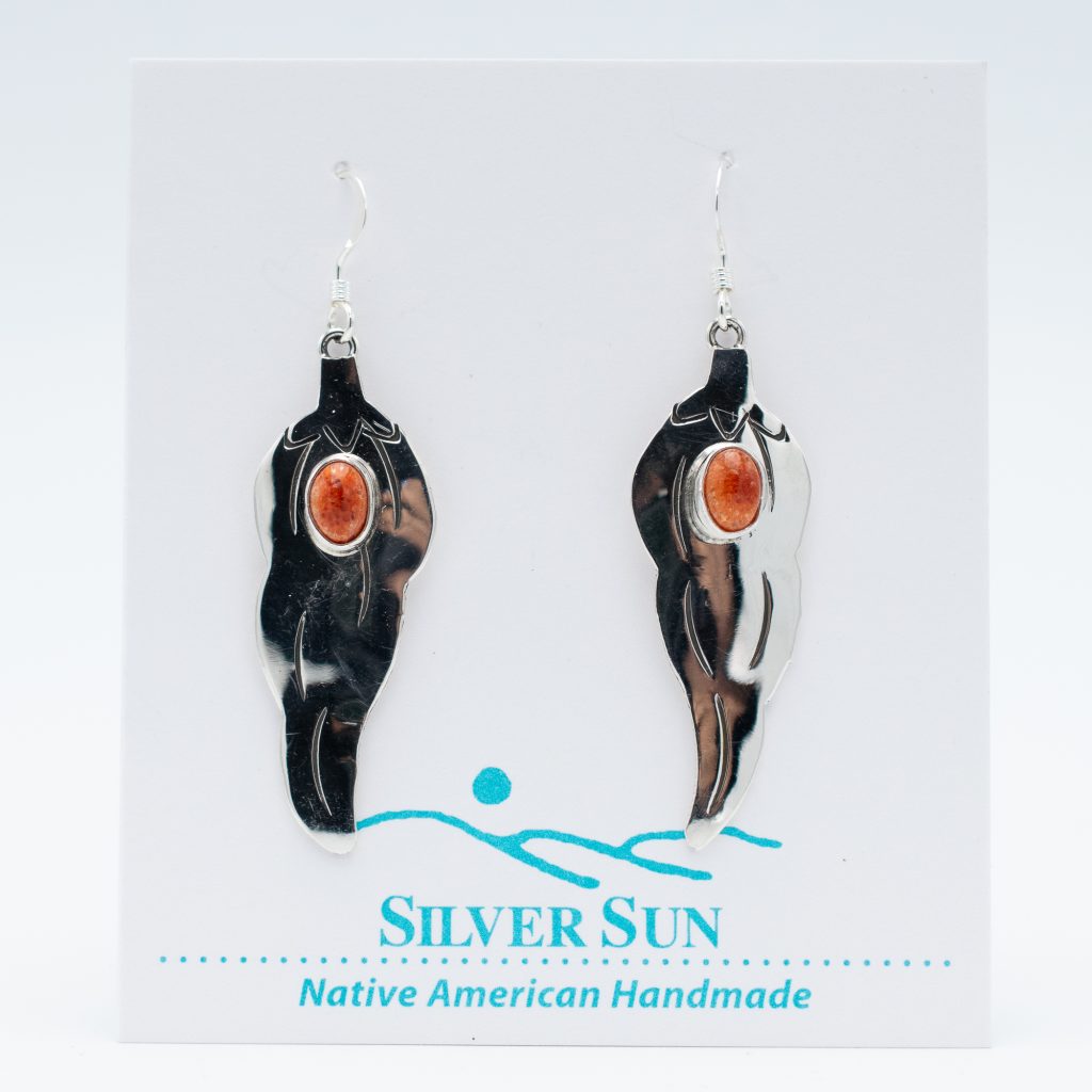 Red Chile Earrings | Silver Sun