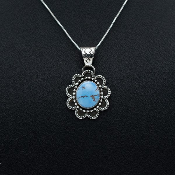 Golden Hill Turquoise Pendant | Silver Sun